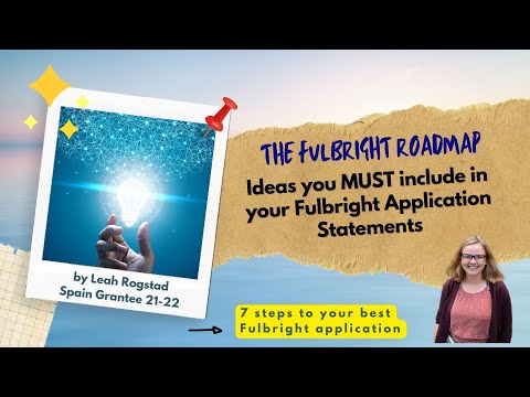you MUST include in your Fulbright application | personal statements ...