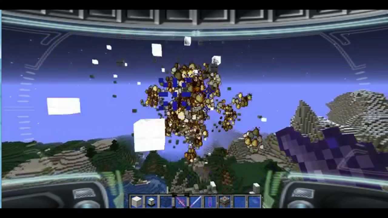 Minecraft Death Star Explosion - YouTube