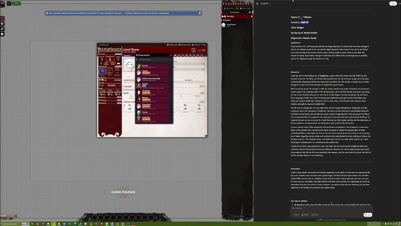 Black Ledger - PF2E Foundry VTT Character Creation - YouTube