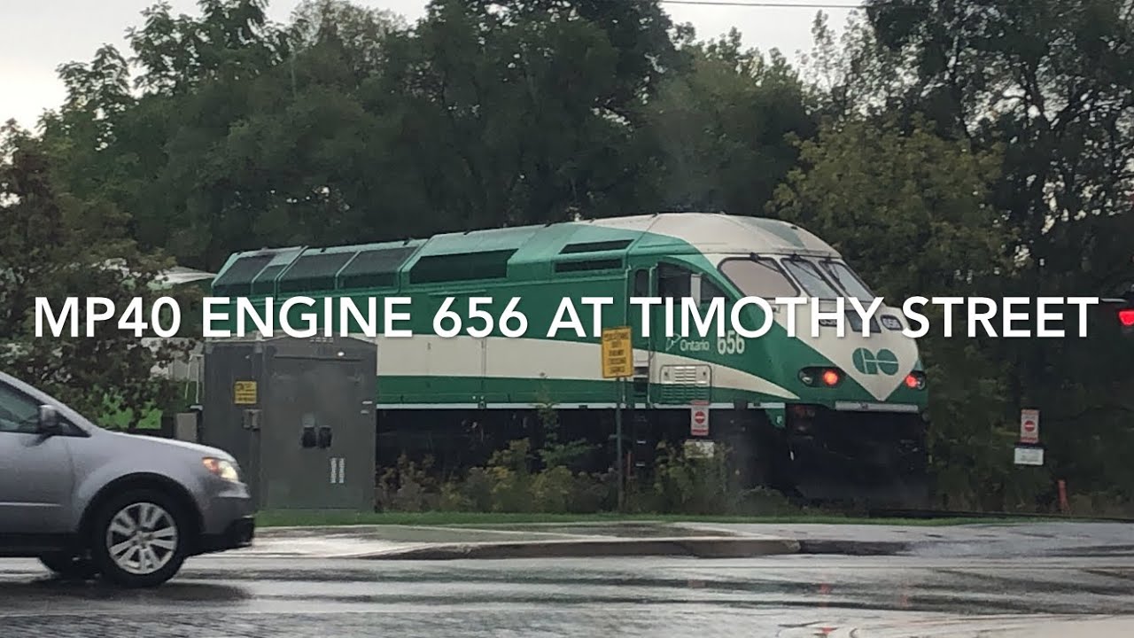 Seeing MP40 Go Train Engine 656 at Timothy Street in Newmarket on a ...