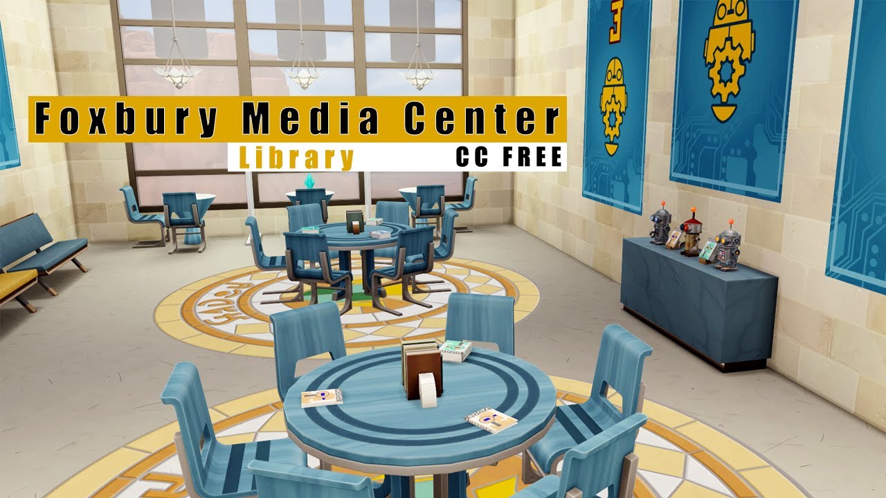 LIBRARY BUILD [NO CC] | Sims 4 Speed Build - YouTube