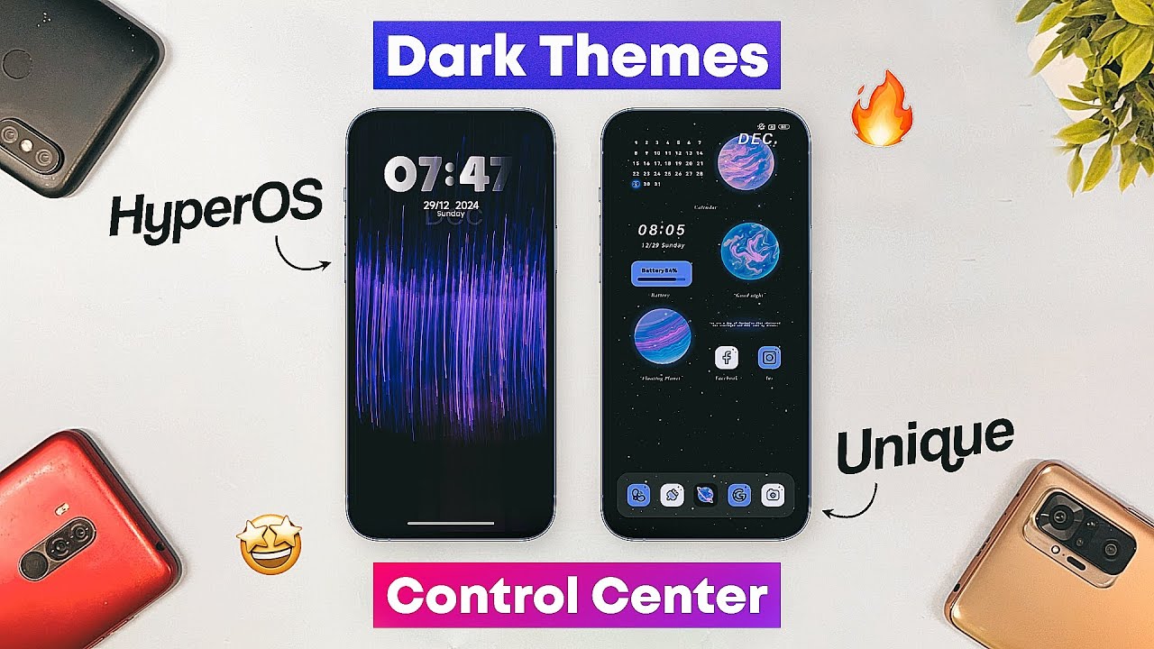 Unique HyperOS Dark Themes - Control Center & Lockscreen - YouTube