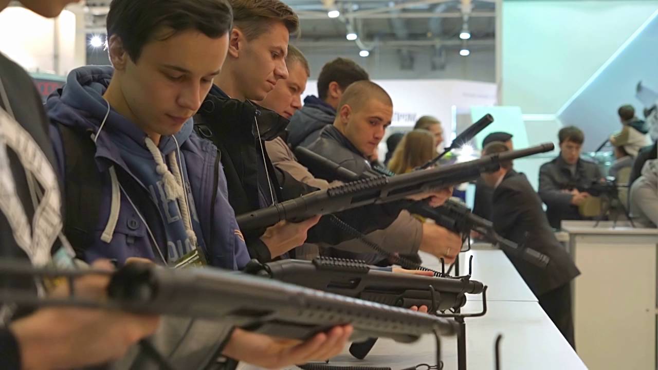 Weapons in the Hands of People at the Exhibition. Weapons in the Hands ...