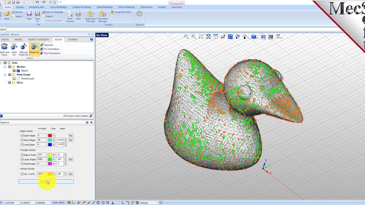 VisualCAD/CAM 2020 MESH Module Quick Start - YouTube