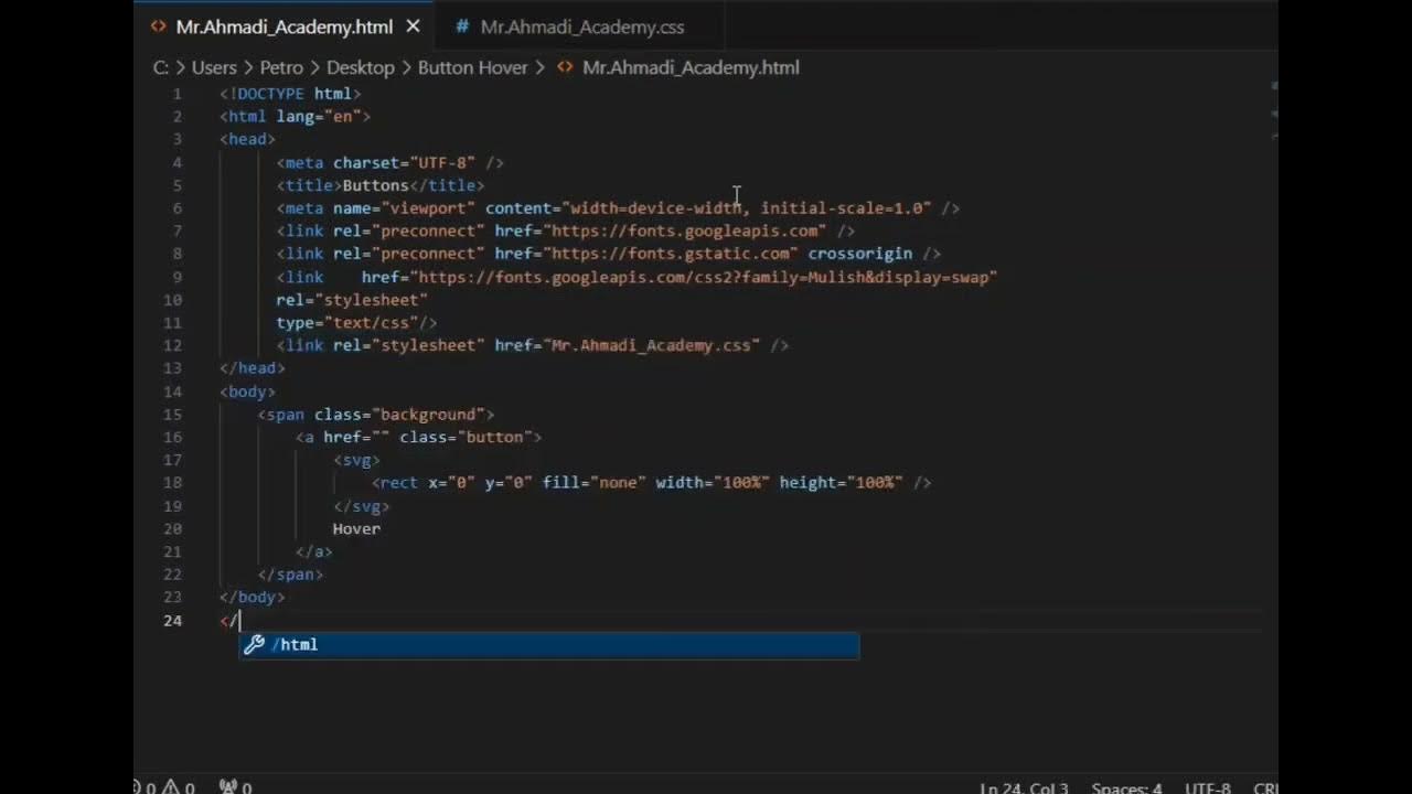 SVG Hover | HTML CSS - YouTube