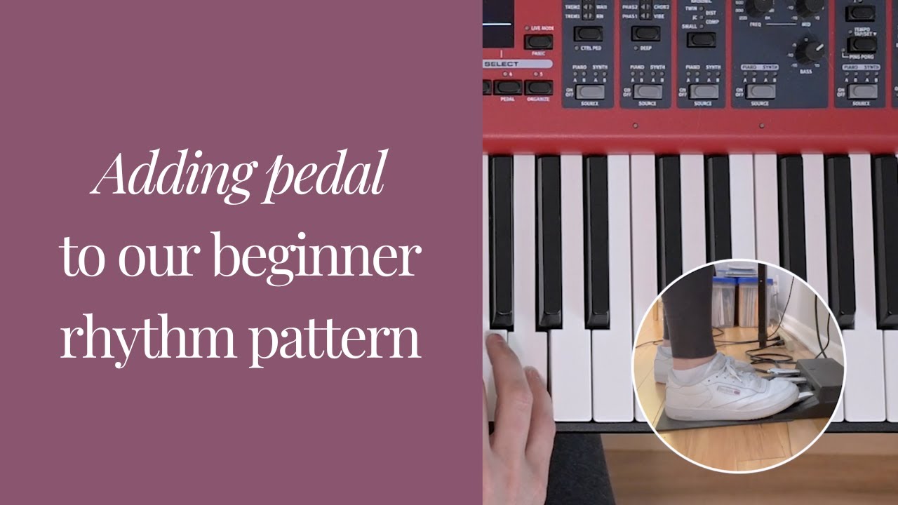 Adding pedal to our beginner rhythm pattern - YouTube