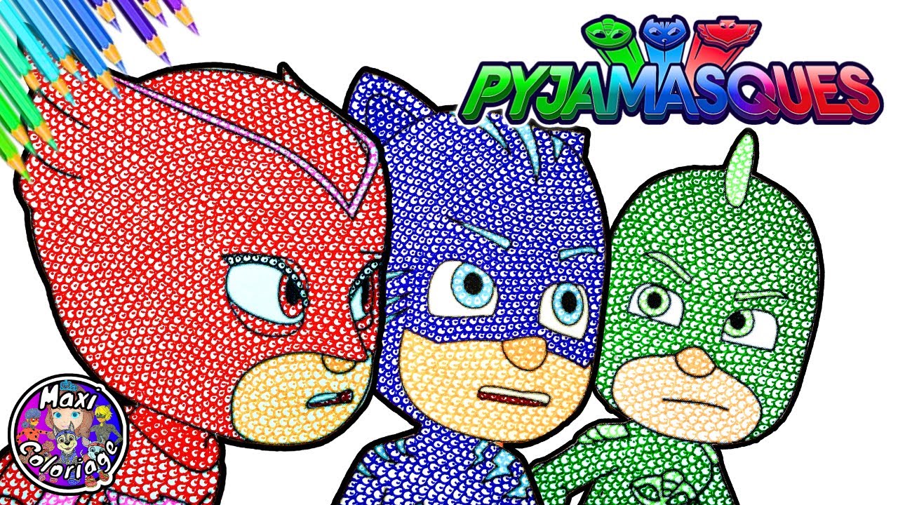 PJ MASKS COLORING BOOK PAGES CATBOY, GEKKO, OWLETTE - COMMENT COLORIER ...