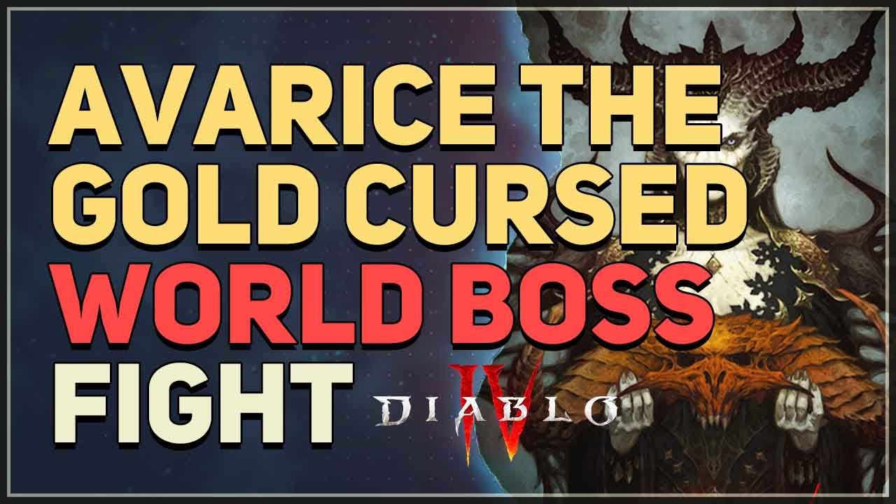 Avarice the Gold Cursed Diablo 4 World Boss - YouTube