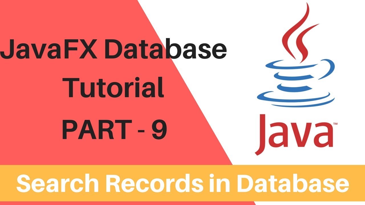 Javafx Database Operations Part 9 Search Record In Db Youtube 3698