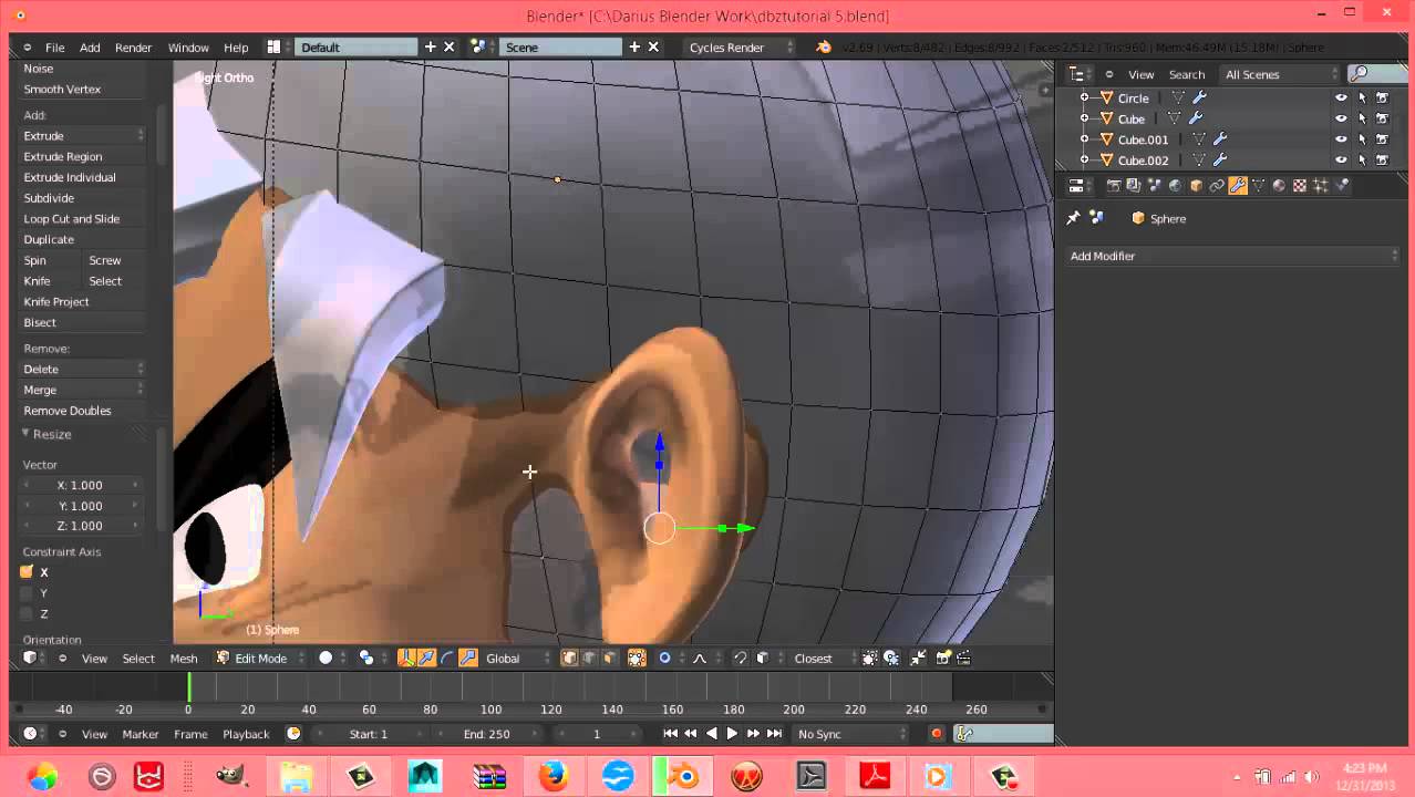 Blender Tutorial Modeling Goku Part 8 - YouTube