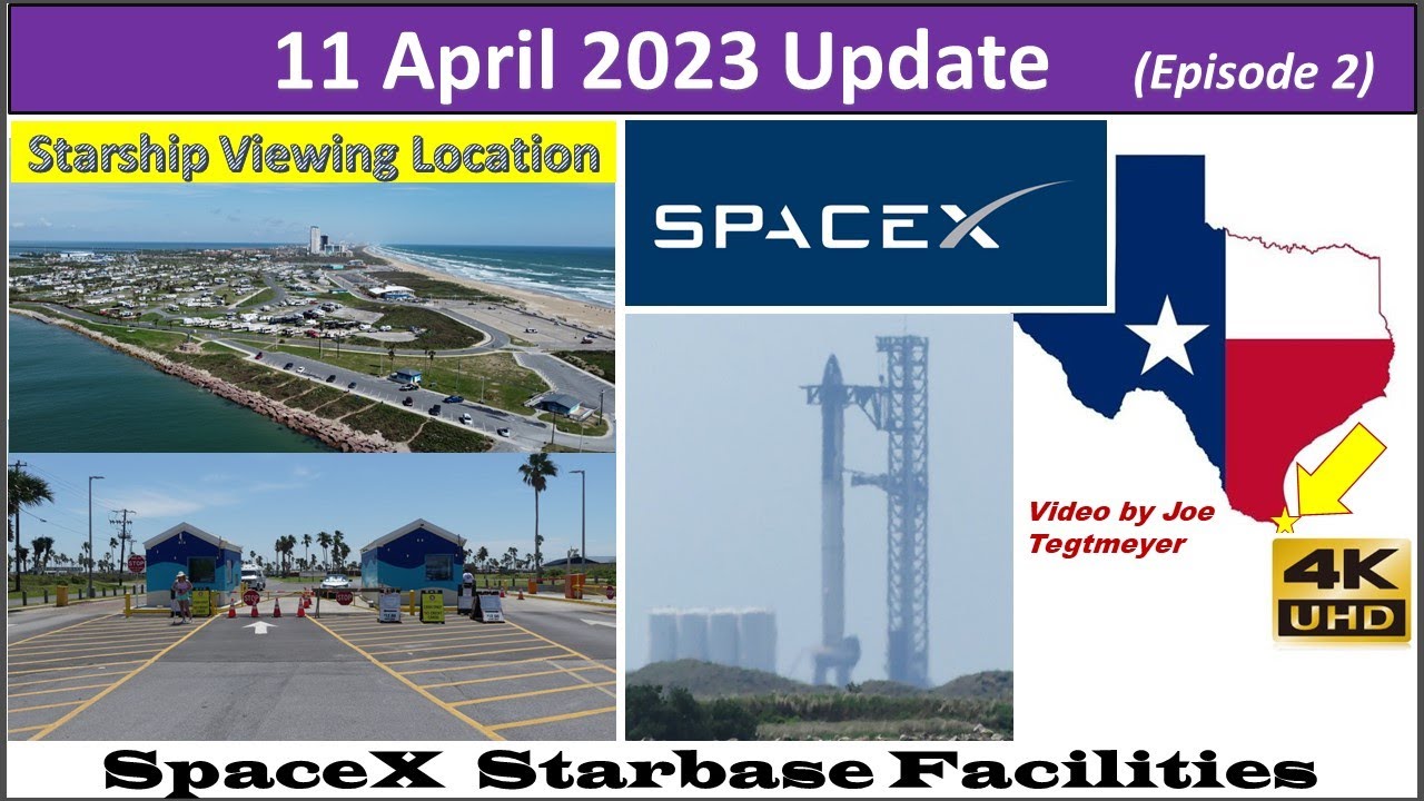 Starship and Starbase views from South Padre Island, 11 April 2023. Who ...
