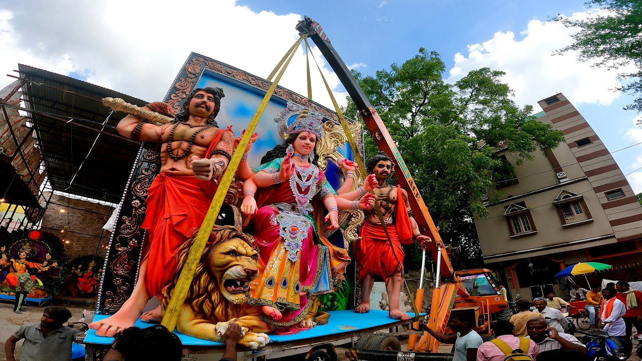 Big Durga Devi aagman for Navratri 2022 | Durga Mata aagman | Durga ...