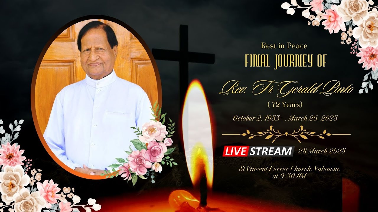 ⚰️🕊🙏Funeral Rites of Rev. Fr Gerald Pinto (72)| Diocese of Mangalore ...