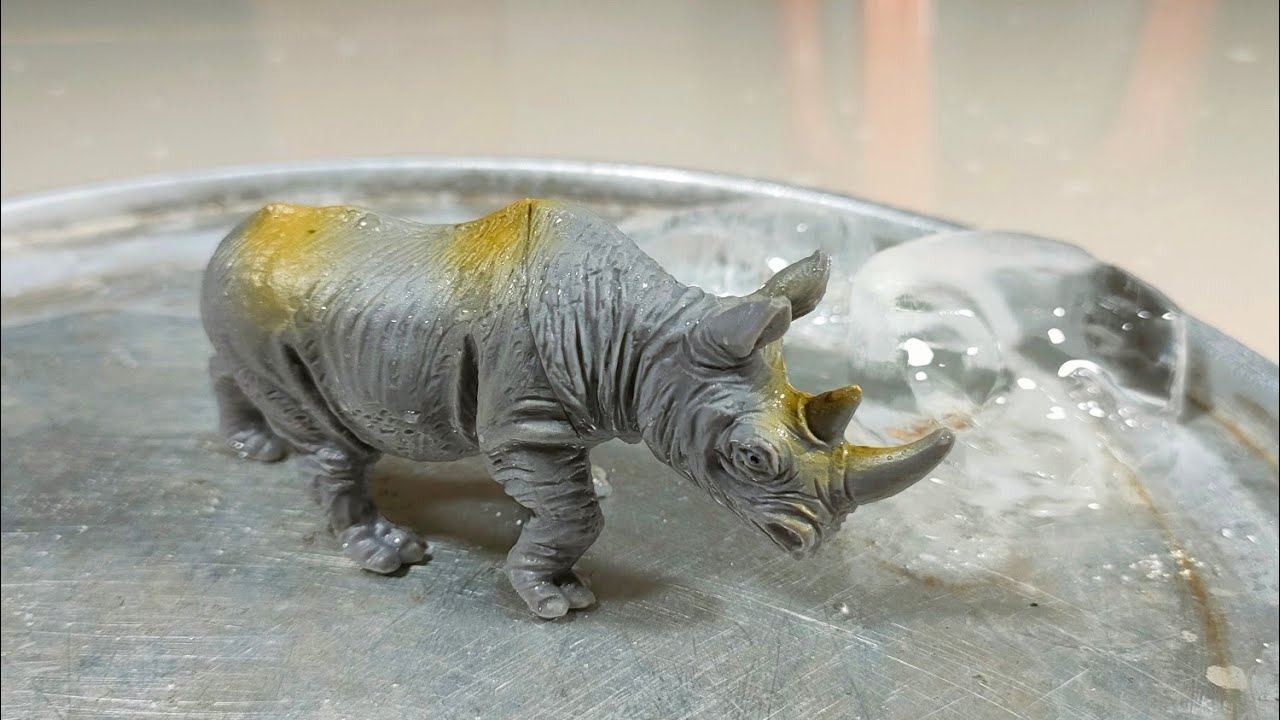 Ice Caged Rhino : Unboxing a Frozen Rhinoceros Toy! #toys #asmr # ...