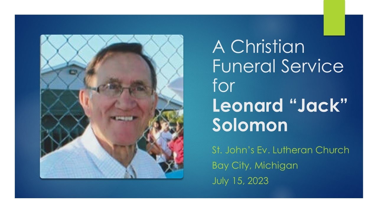 Leonard "Jack" Solomon Funeral Service - July 15, 2023 - YouTube