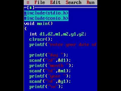 Age calculator in c programming || Birthday special || #c_program #codding #c_programming # ...