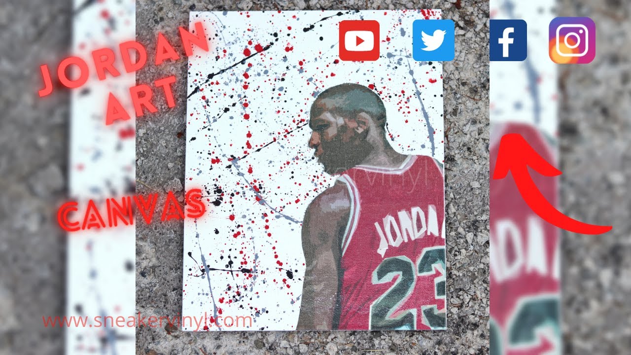 How to make Jordan Multi Layer Stencil Canvas Art 🎨 - YouTube