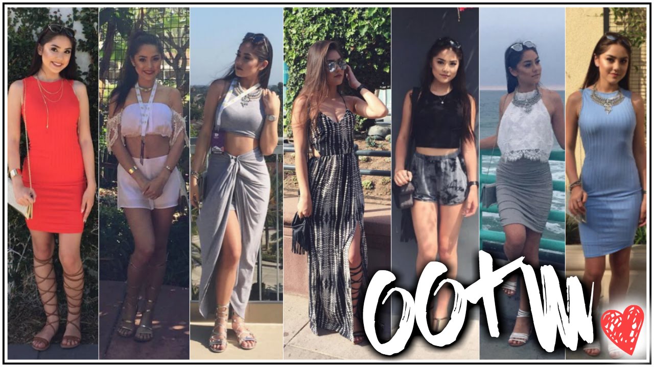 OOTW: California & VIDCON! ♡ 9 Outfits! ♡ xlivelaughbeautyx - YouTube