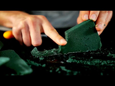 ASMR Wet floral foam...my studio flooded!