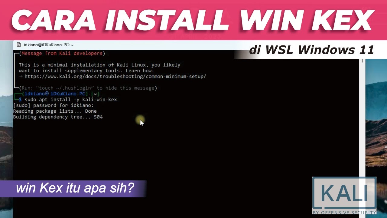 Cara Install Win Kex Kali Linux #nosound - YouTube