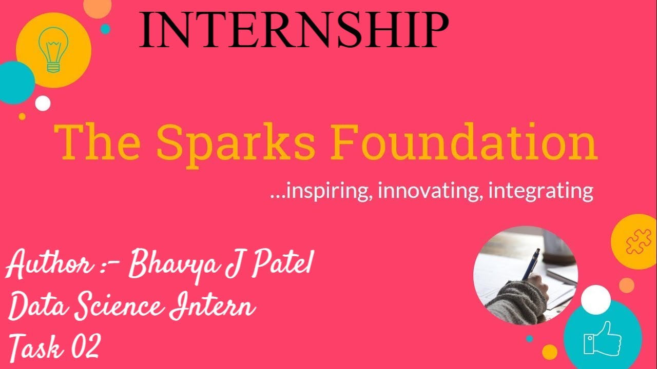 Data Science & Business Analytics Internship at The Sparks Foundation Task 2 || Bhavya J Patel ...