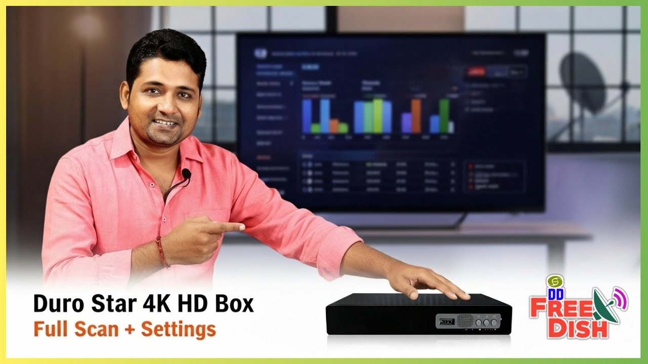 DD Free Dish Channel Setup & Sri Lanka Satellite || Duro Star 4K Box ...