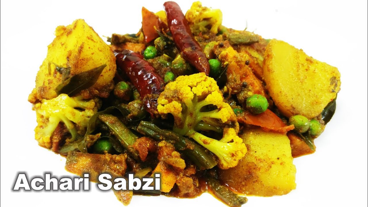 Achari Sabzi/Tarkari - Vegetable Curry with a Pickle Flavour - Easy ...