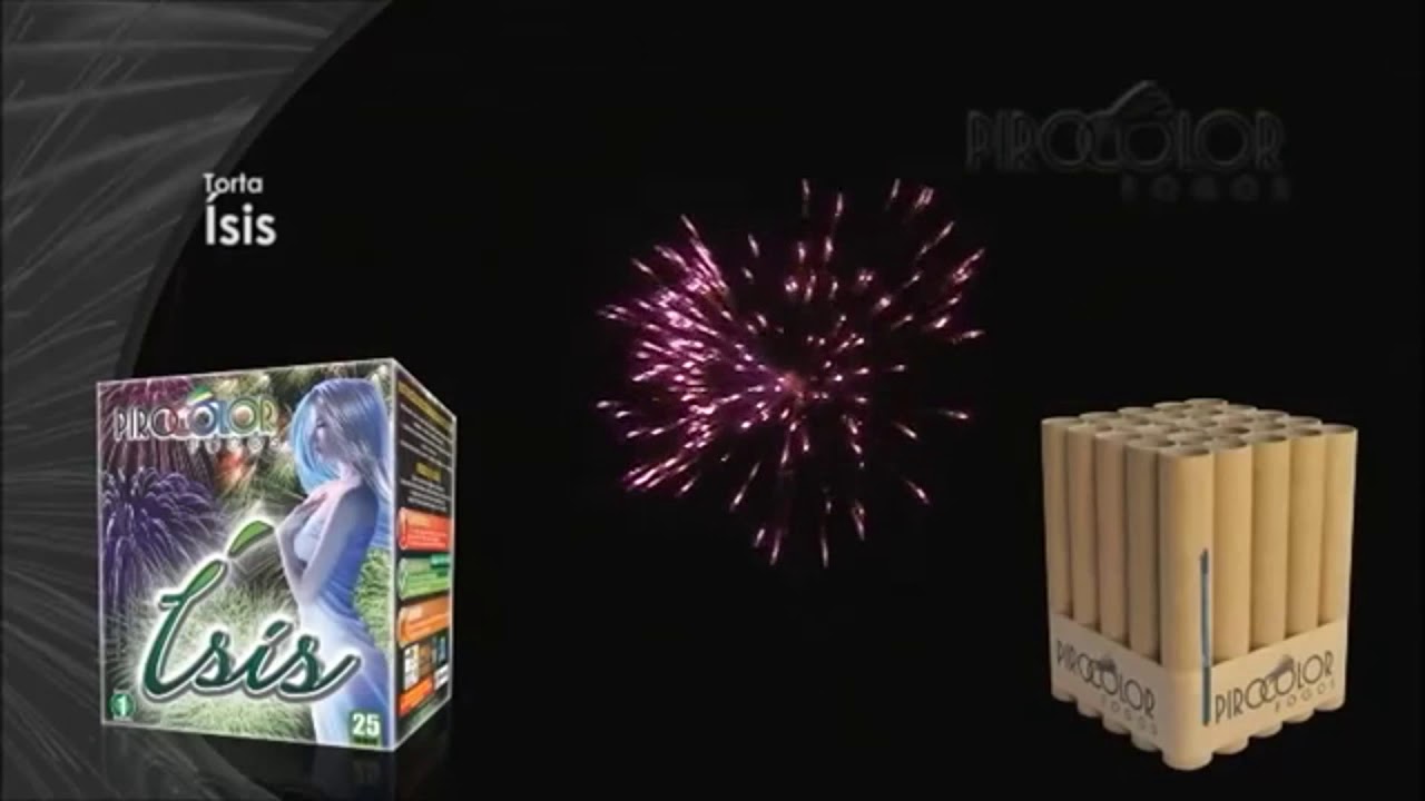 Torta ISIS Pirocolor 25 Tubos - Bacacheri Fogos - YouTube