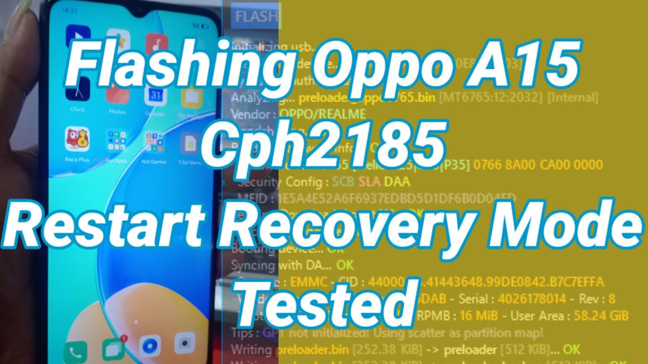 🟢 Oppo A15 CPH 2185 Restart Recovery Mode || Flashing FW Tested - YouTube