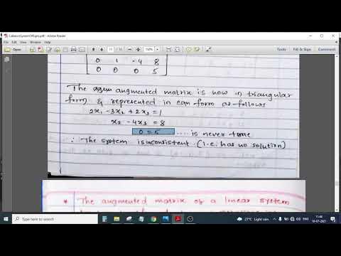 ESLA - 18EC44 - Module 4- System of Linear Equations -2 - YouTube