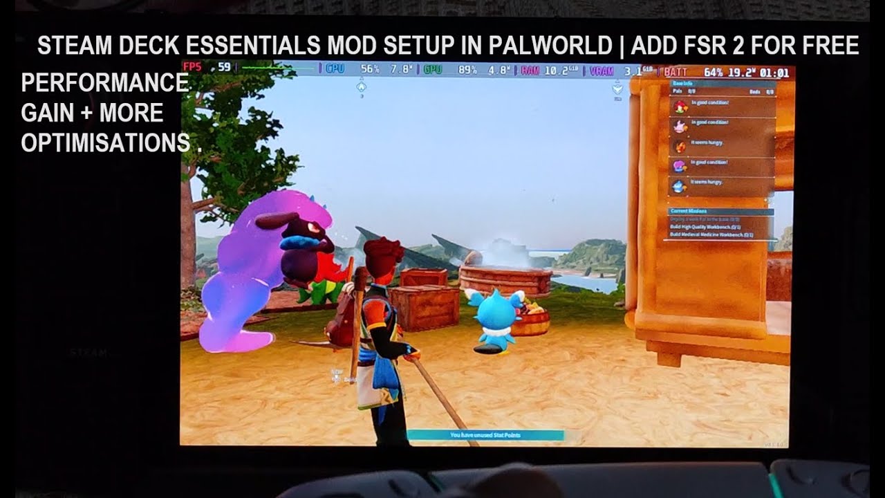Palworld Steam Deck Essentials Mod Setup on Steam OS | Add FSR 2 for ...