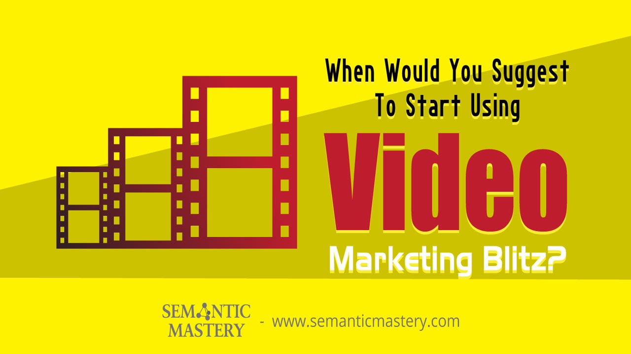 When Would You Suggest To Start Using Video Marketing Blitz? - YouTube
