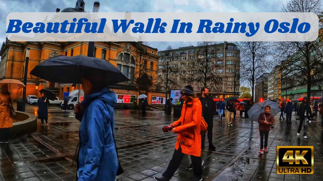 Oslo, Norway 🇳🇴 | 4k November Rainy walk | Walking Tour 2022 | 4K/60fps ...