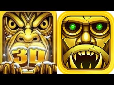 Temple Dash Run vs Run Hunter Run Monster Runner - YouTube