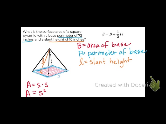 Formula For Perimeter Of A Square Pyramid
