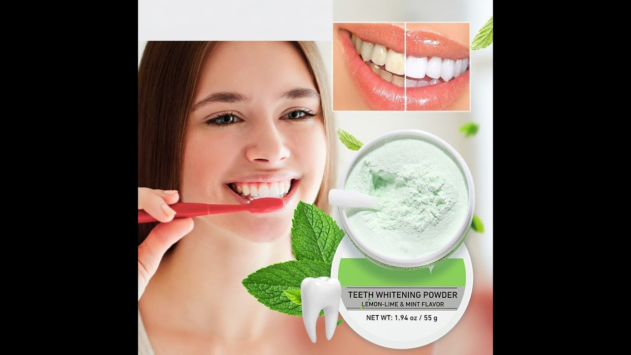 Teeth Whitening Powder Lemon Lime and Mint Flavor - YouTube