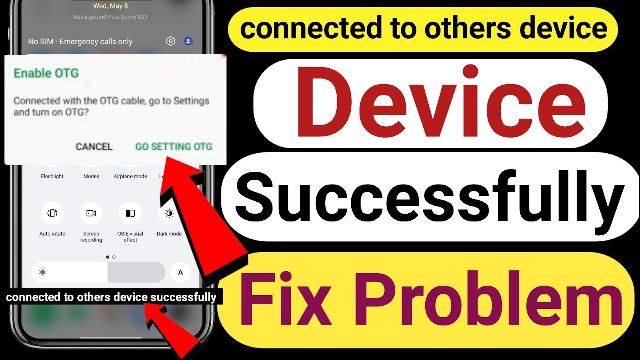 Go To Setting Enable OTG Problem Tecno Phone | Connected To Others ...