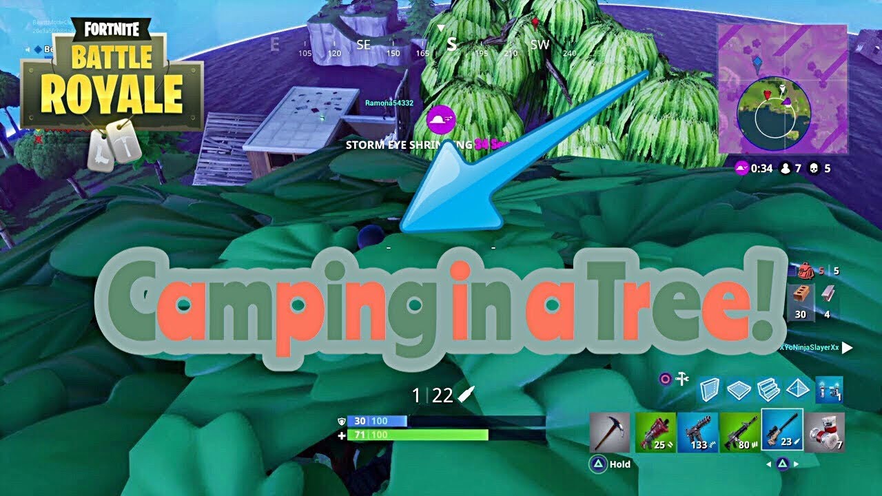 The Camping on a tree tactic - Fortnite: Battle Royale - YouTube