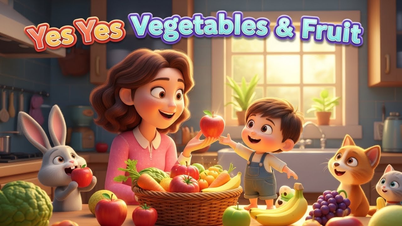 Yes Yes Vegetables and Fruit Song | Healthy Eating Nursery Rhyme for ...
