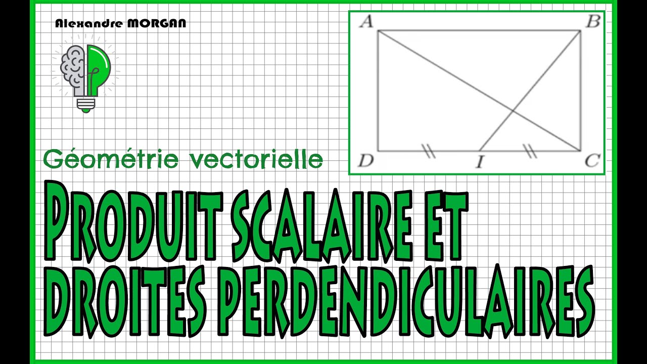 Produit scalaire et droites perpendiculaires (géométrie vectorielle ...