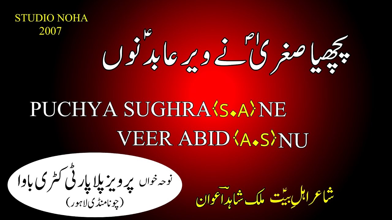 Puchya Sughra sa Ne | Pervaiz Pilla Party Katri Bawa Choona Mandi 2007 ...