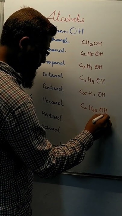 Alcohols | Homologous series | General Organic Chemistry #chemistry # ...