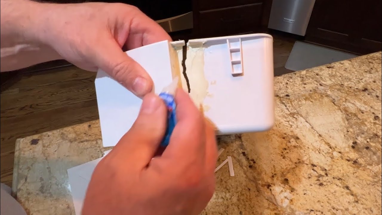 How to Fix a Cracked Plastic Refrigerator Tray - YouTube