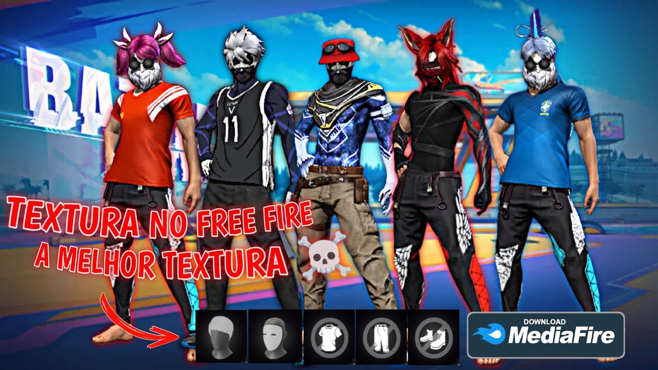 ️ PACK de TEXTURA FREE FIRE na ROUPA PADRÃO - TEXTURA INSTAPLAYER ...