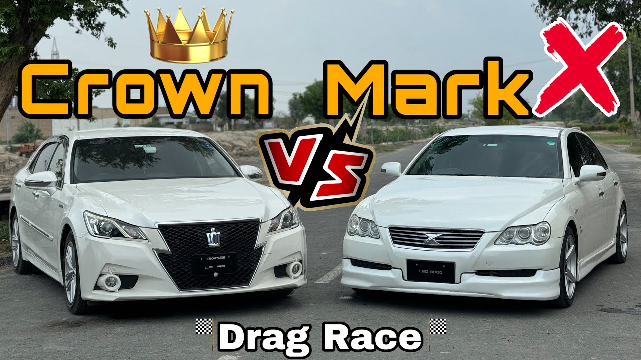 Toyota Crown Athlete Hybrid vs Mark X 300G - Drag Race | The BATTLE of ...
