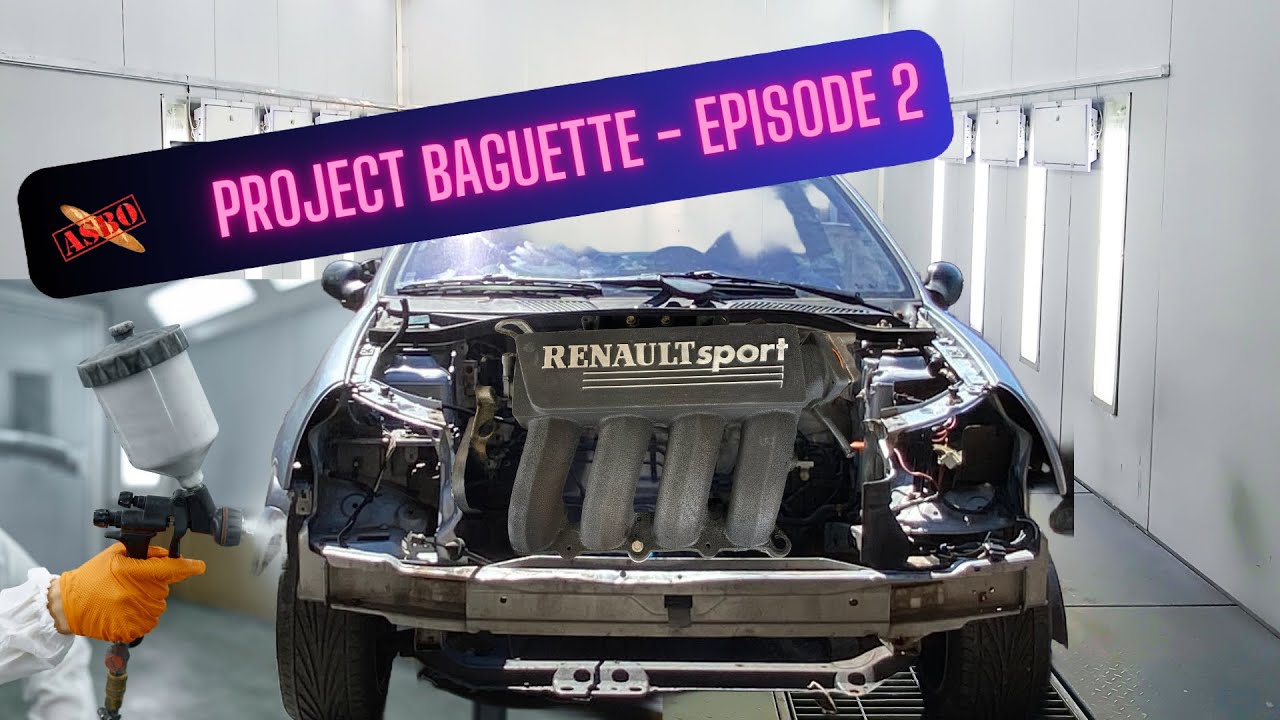 Clio 172 Project Baguette 6.9 - Episode 2 - Wrinkle Painting the Intake ...