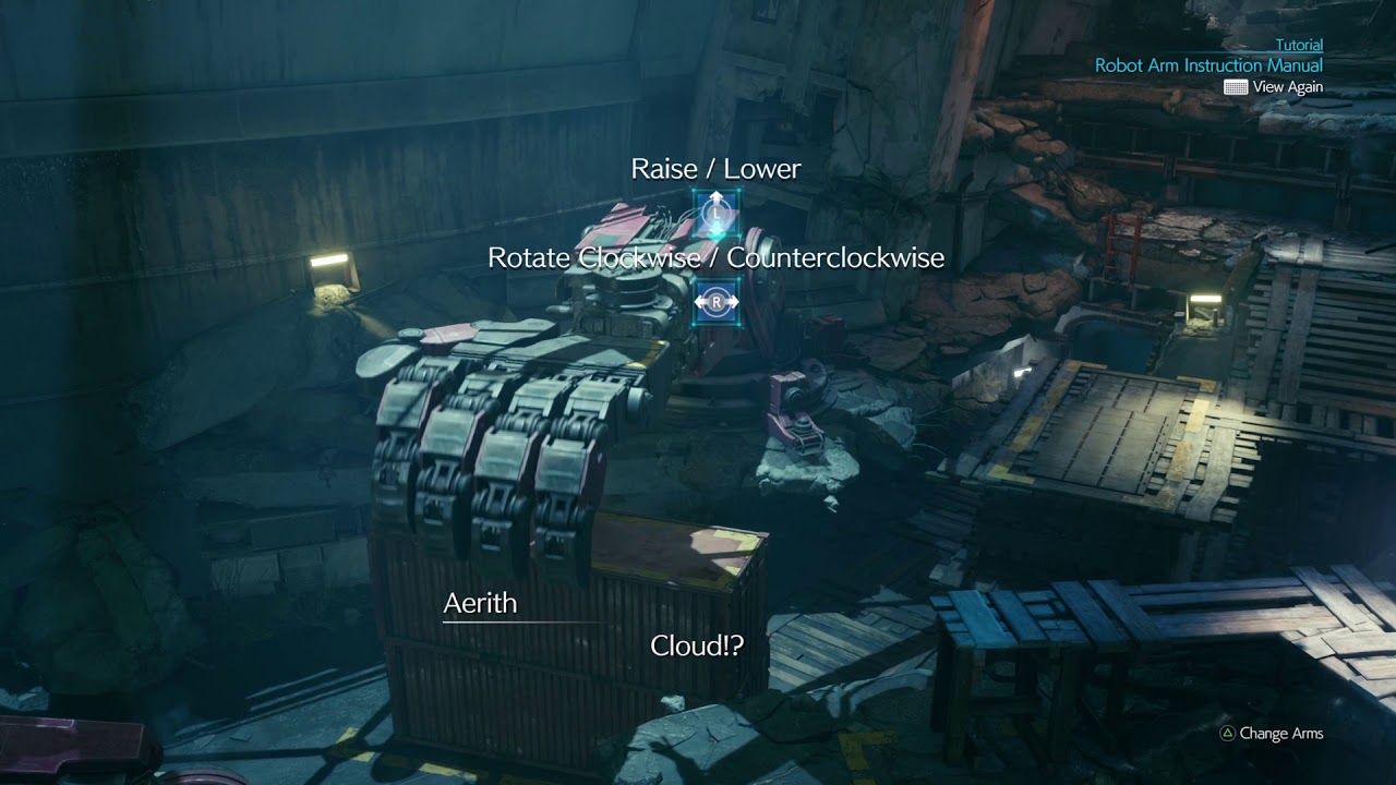 Petting Aerith with giant robot hand in FF7 Remake because she's a good ...