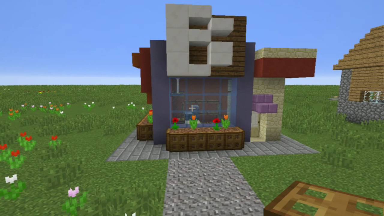 minecraft city tutorial ep 1 book shop and fire station - YouTube