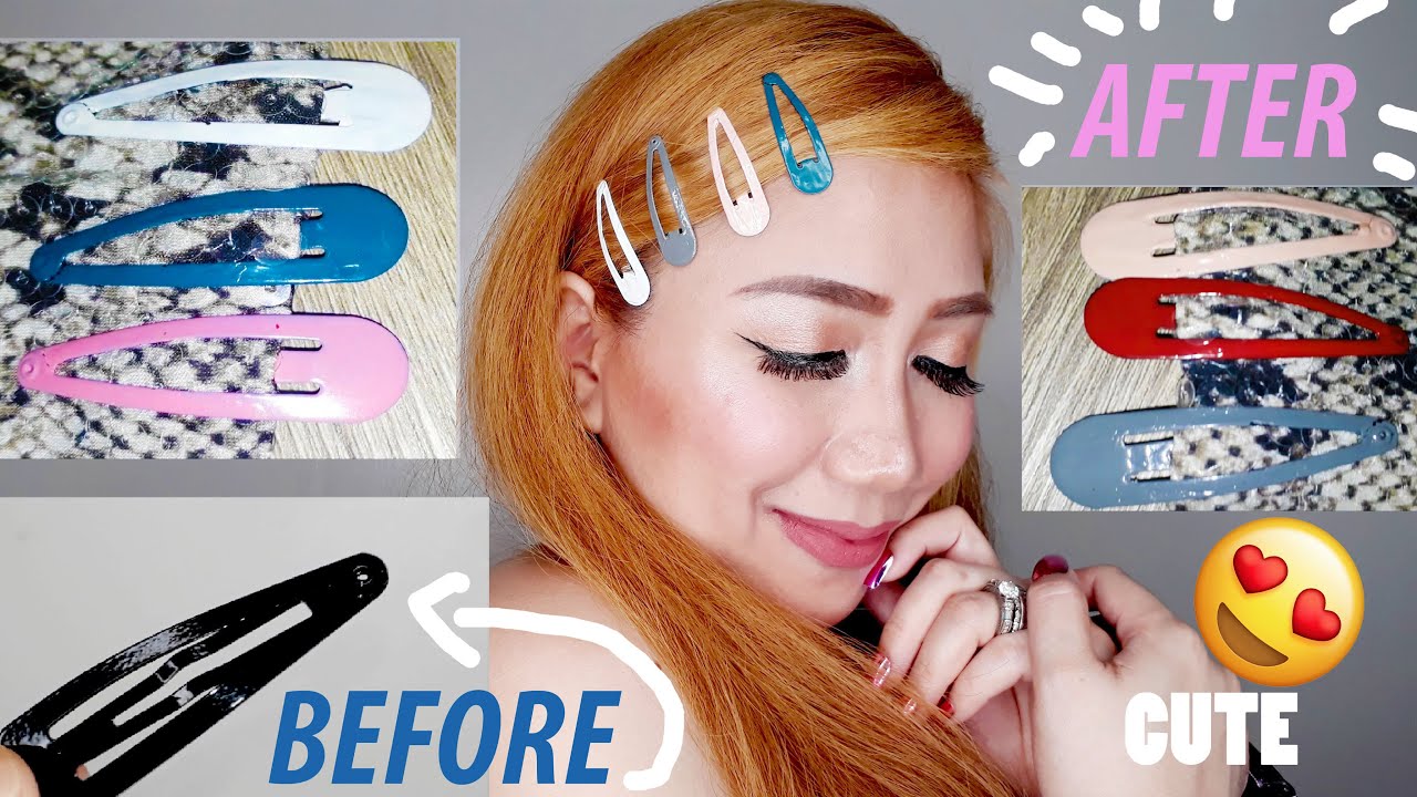 D.I.Y TIME: BLACK PLAIN HAIR CLIPS TO PASTEL COLOR HAIRCLIPS 😍👌 - YouTube