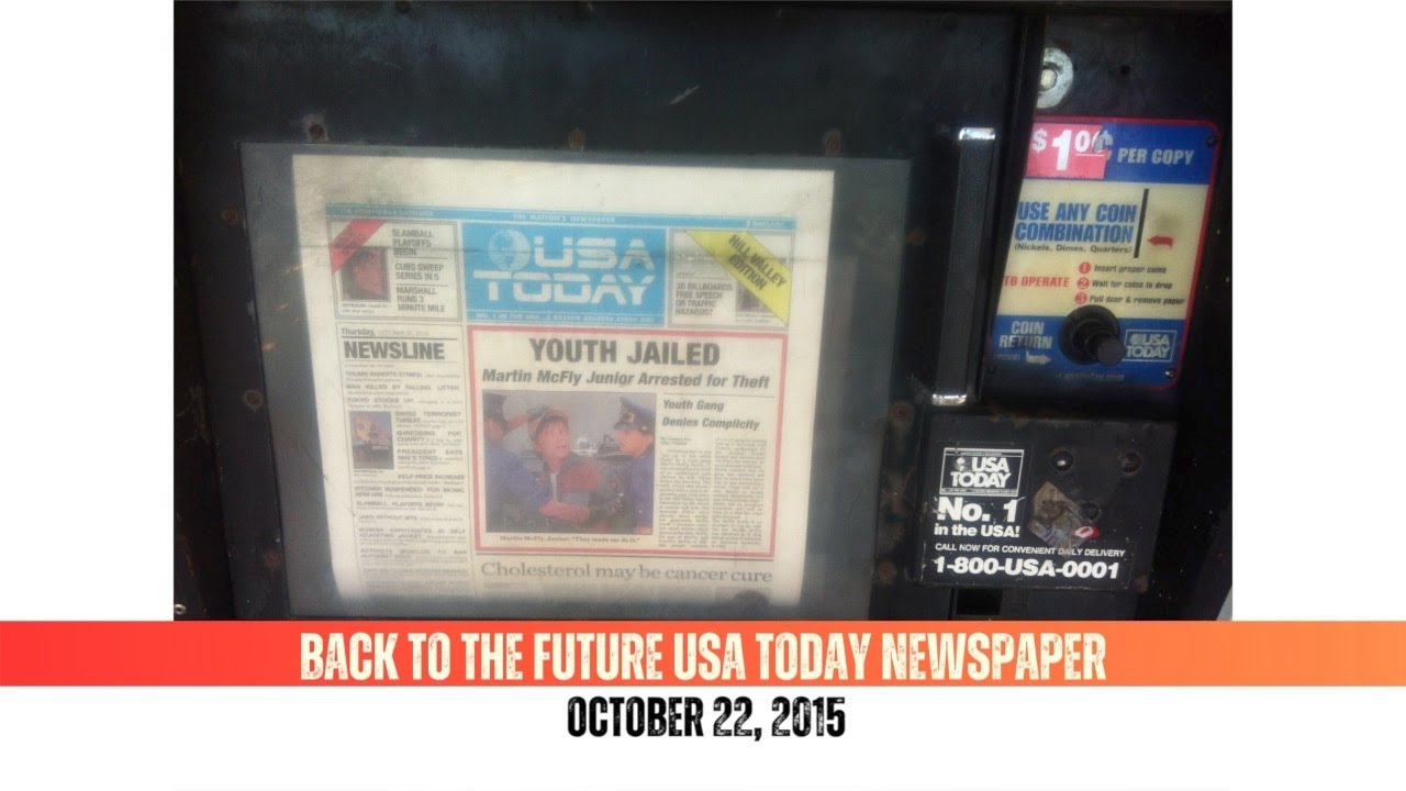Back to the Future USA Today Special Edition – Real-Life Newspaper ...